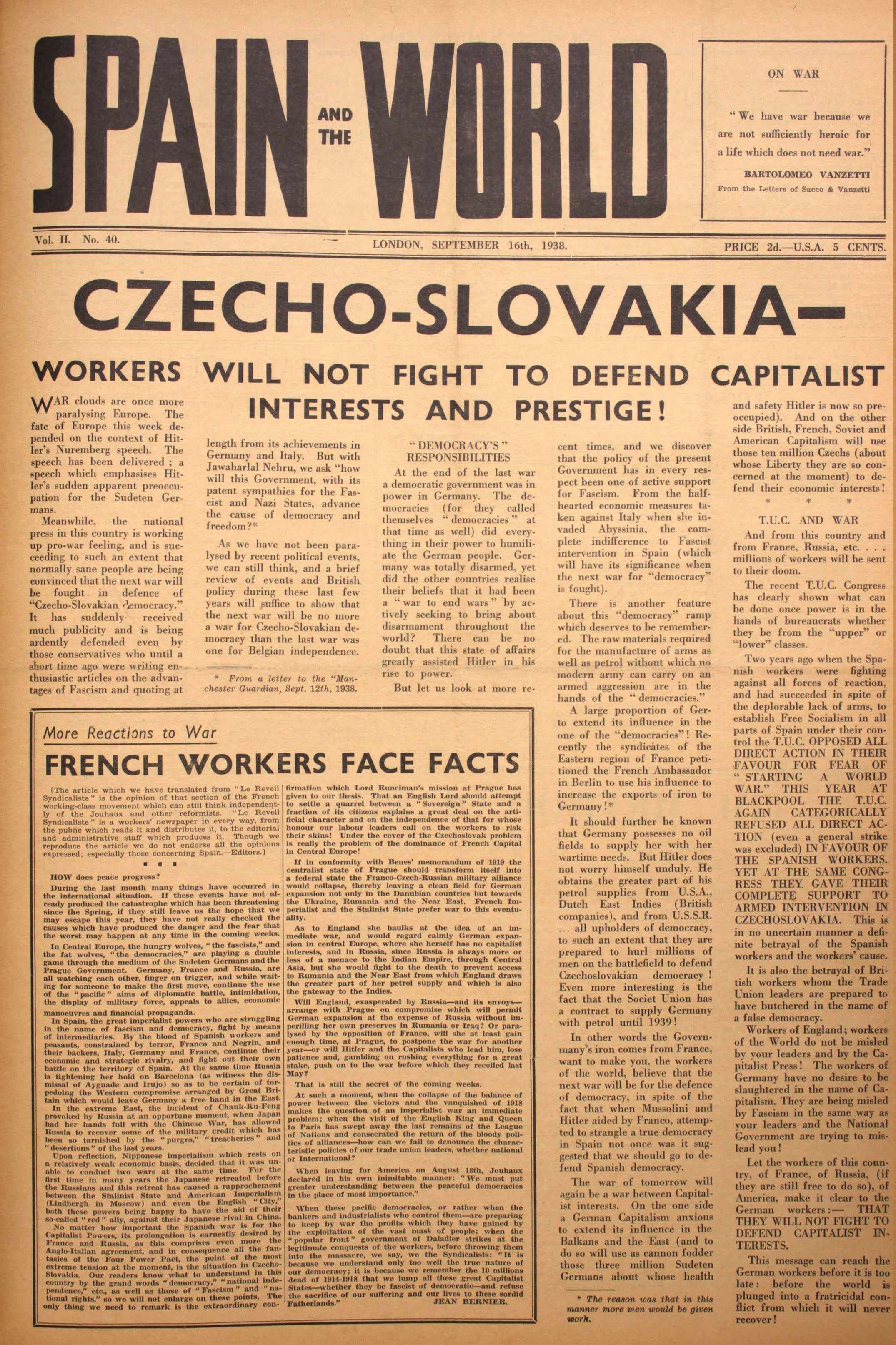 Spain and the World. Vol. 2, no. 40 | libcom.org